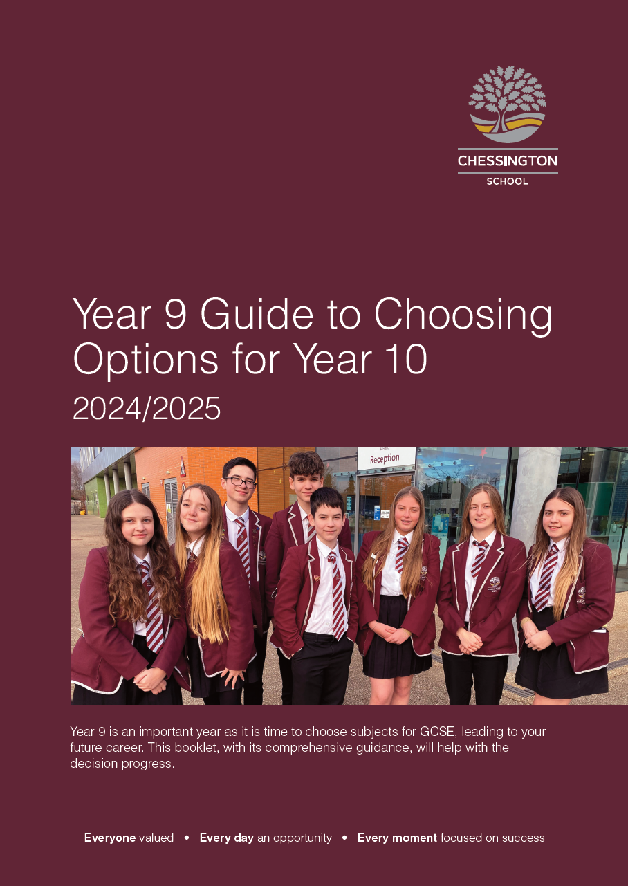 Chessington School - Year 9 Options 24/25